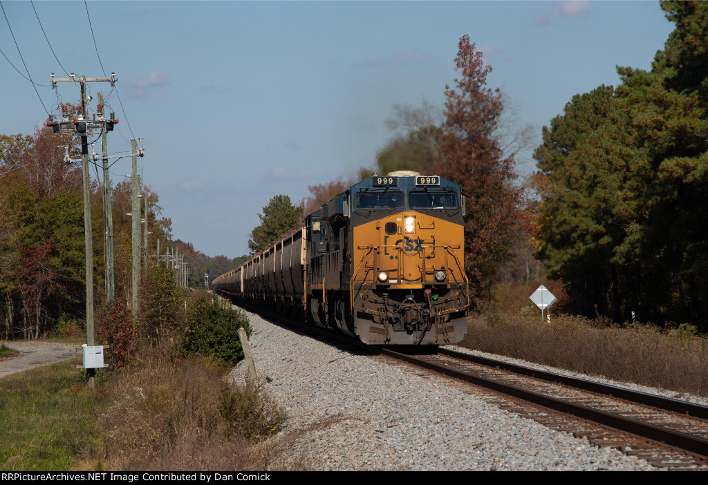 CSXT 999 Leads G669 at Stony Creek VA